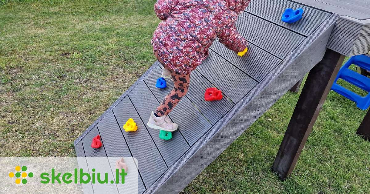 Spalvoti sienos laipiojimo akmenys vaikams 10 vnt - Skelbiu.lt