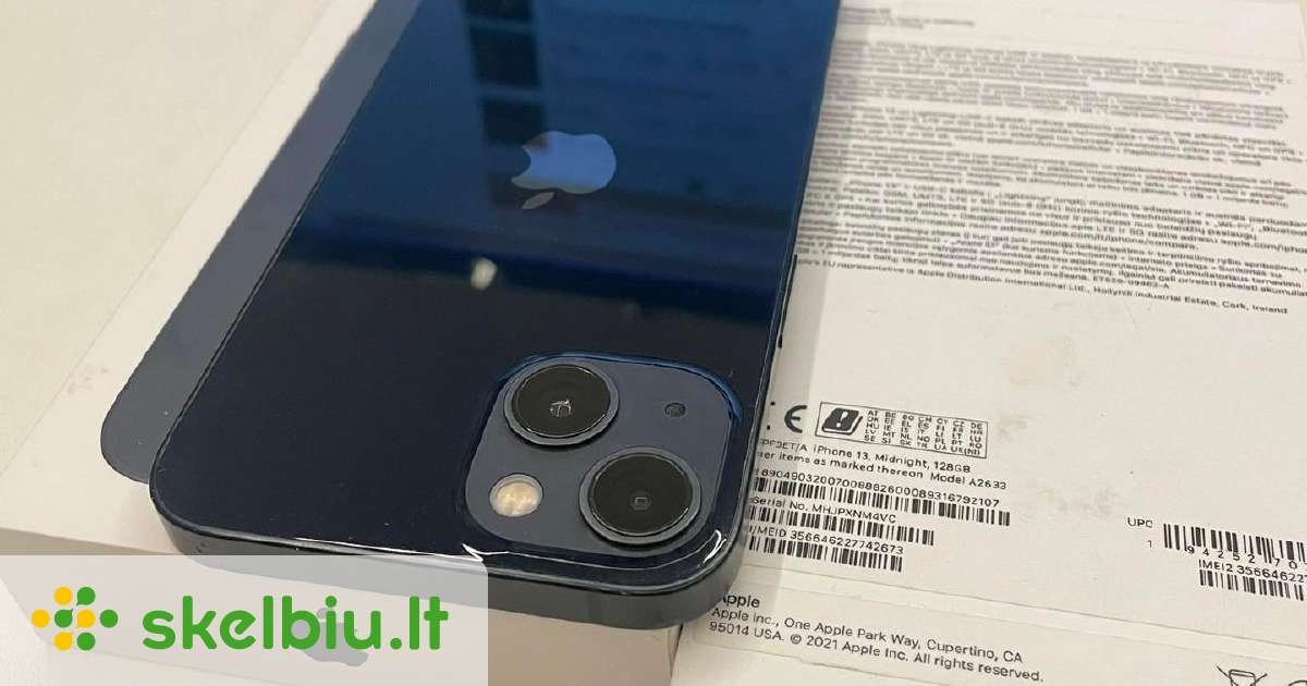 iPhone 13 - 94 proc baterija su garantija! - Skelbiu.lt
