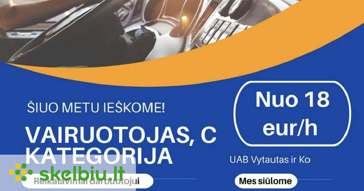 Siūlo darbą - Skelbiu.lt