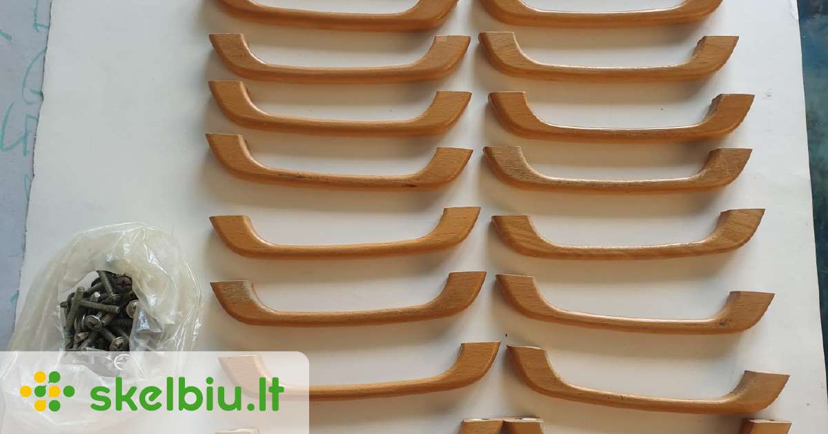 Medinės baldų rankenėlės 26 vnt. - Skelbiu.lt
