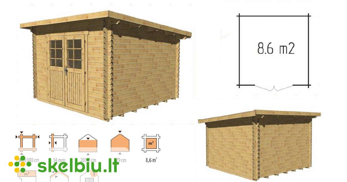 Modulinis sodo namukas 8.6m2 - Skelbiu.lt
