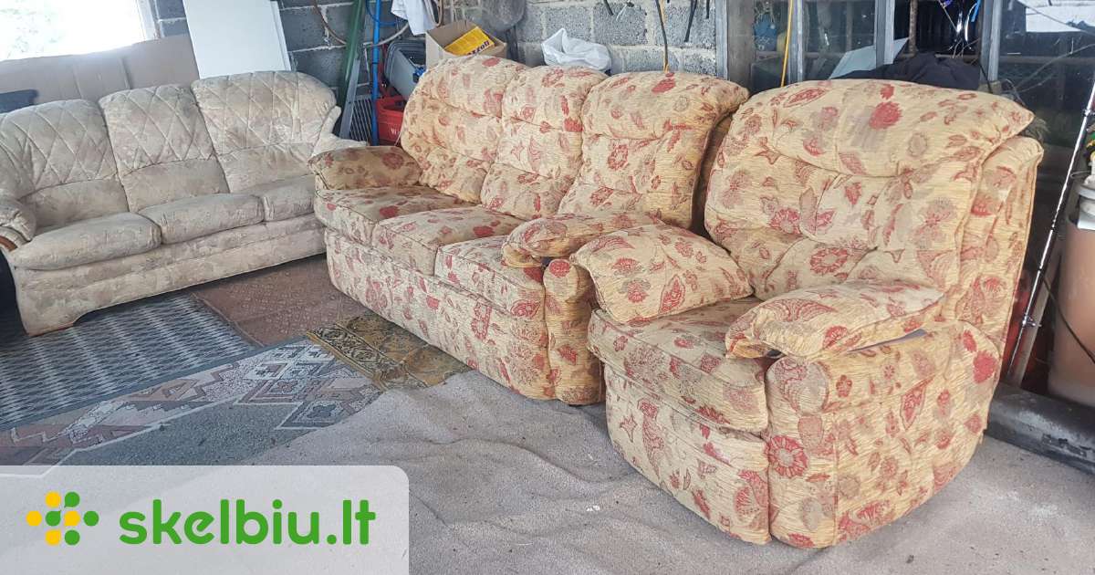 Sofa fotelis ir dar sofa - Skelbiu.lt