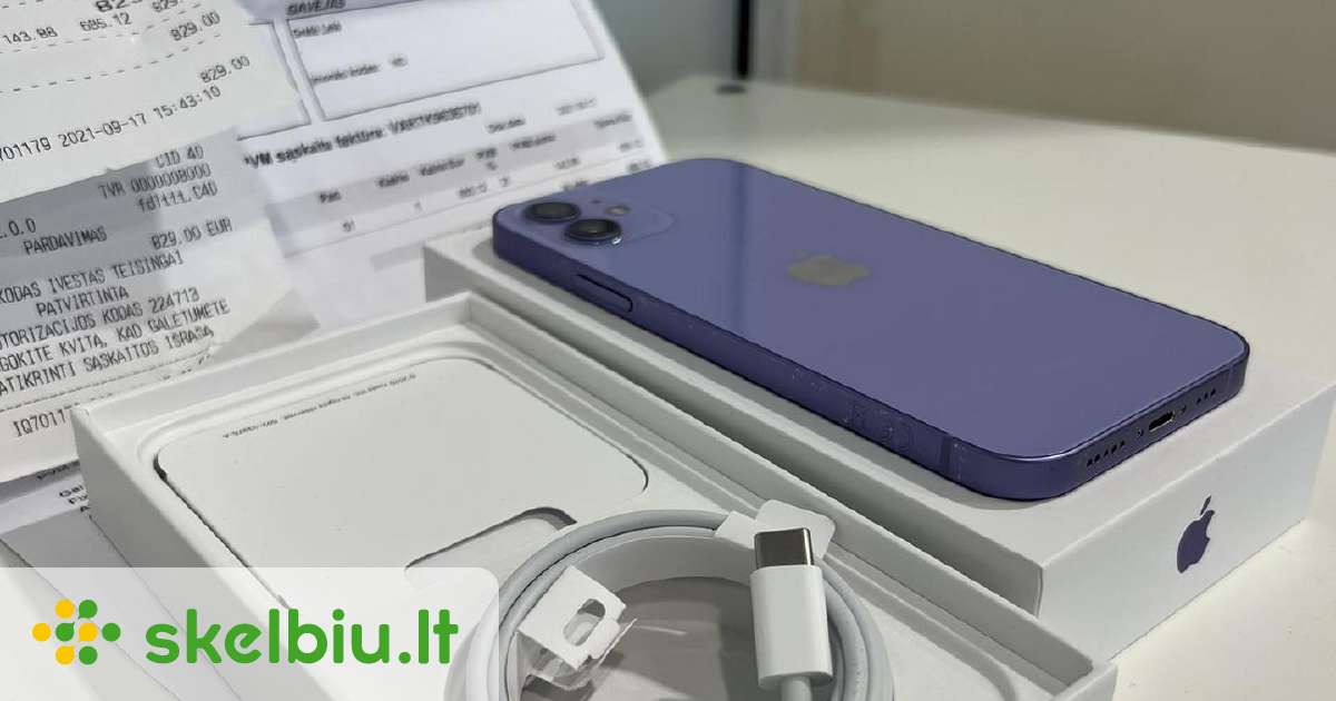 iPhone 12 - 64gb su čekių ir garantija - Skelbiu.lt