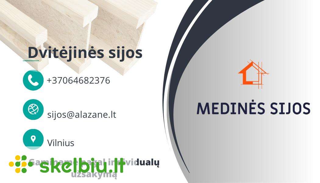 Dvitėjinės medinės sijos tiesiai iš gamyklos - Skelbiu.lt