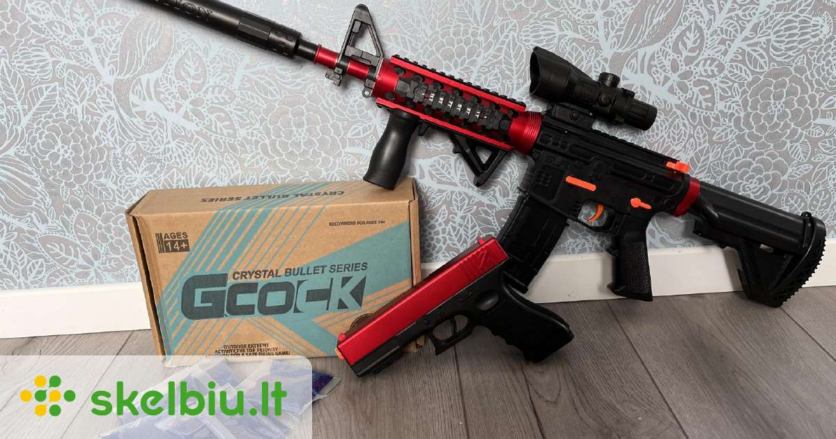 Gel Blaster Elektrinis Šautuvas M416/glock Ginklas - Skelbiu.lt