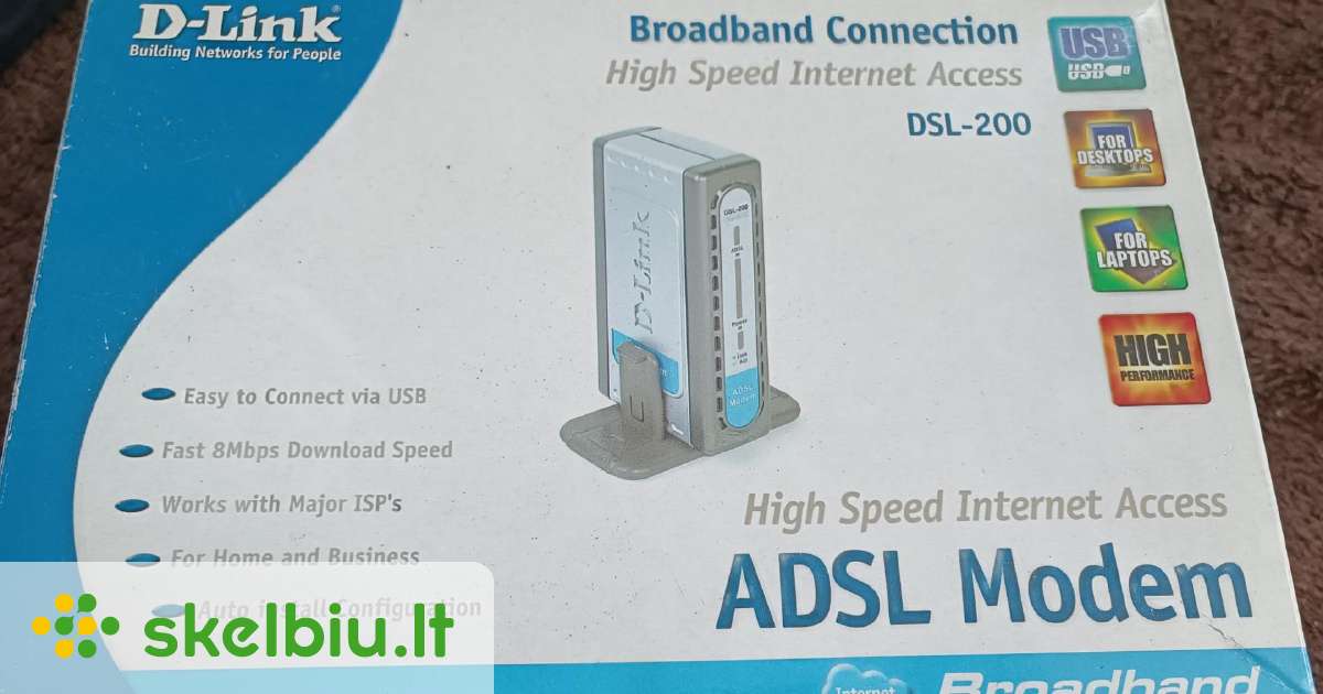 D-link Dsl-200 Adsl Modem - Skelbiu.lt