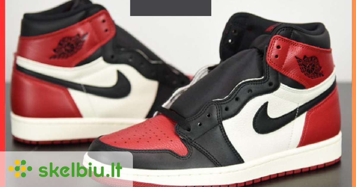 Nike Air Jordan 1 'Bred Toe', Dunk (+dar) - Skelbiu.lt