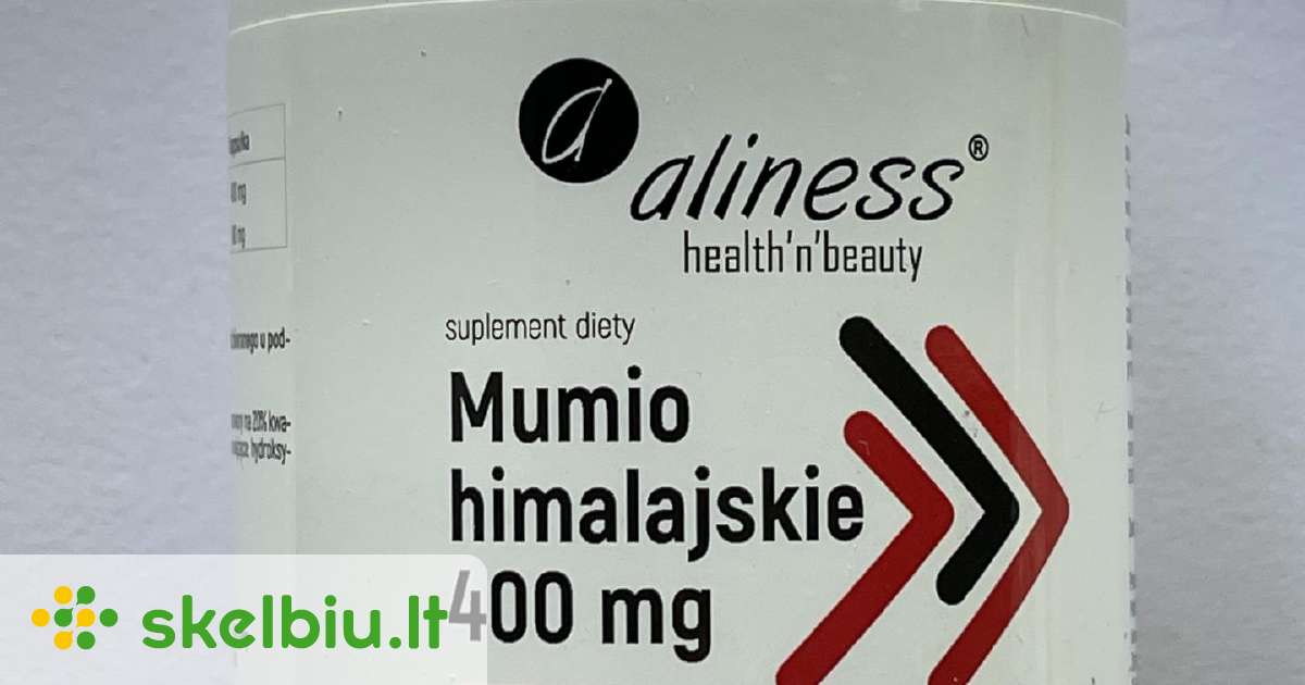 Mumijus Shilajit Mumio Extract 400 mg / 90kapsulių - Skelbiu.lt