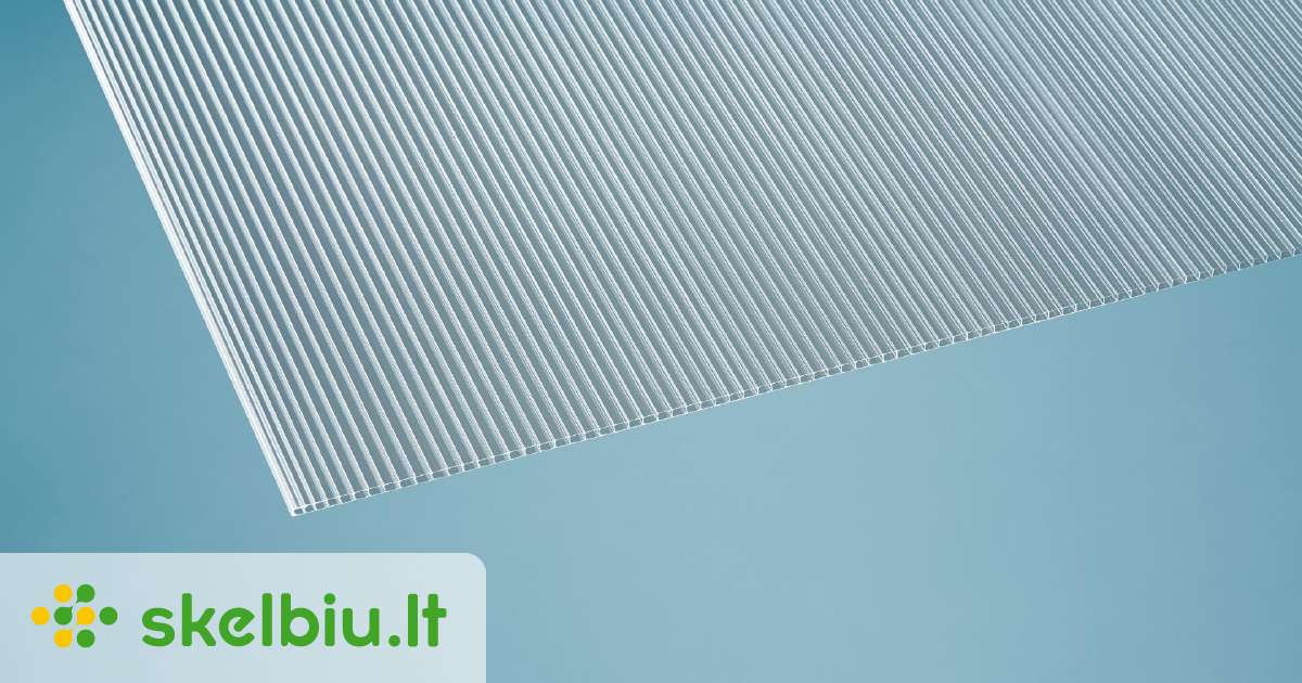 Kanalinis polikarbonatas 6mm, Skaidrus 6m X 2.1m - Skelbiu.lt