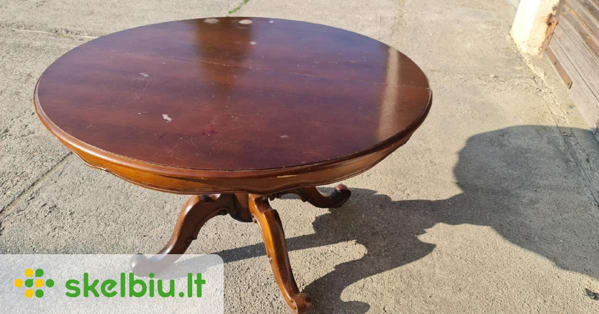 Medinis apvalus stalas - Skelbiu.lt