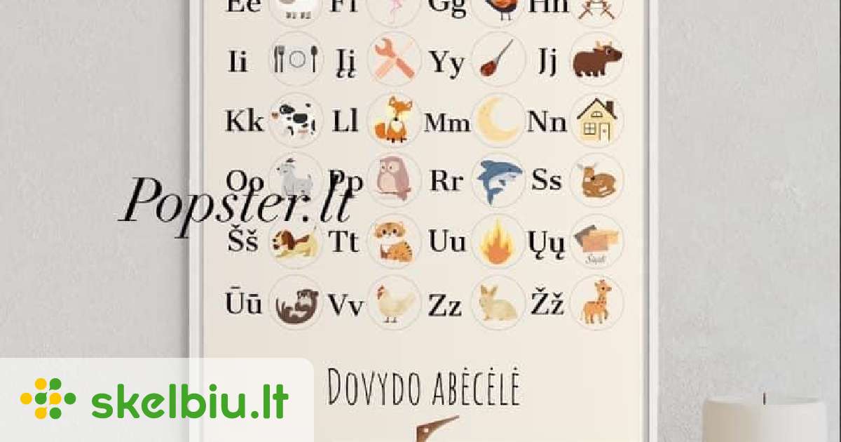 Lavinamoji Lietuviška Abėcėlė Vaikams - Skelbiu.lt