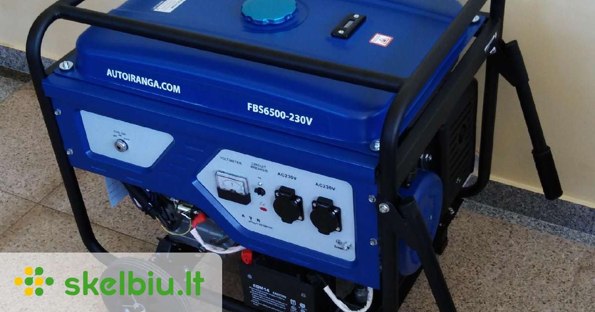 Benzininis Vienfazis 5 kw Elektros Generatorius - Skelbiu.lt