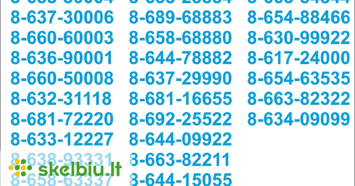 Telefono numeriai Jūsų verslui + siuntimas - Skelbiu.lt