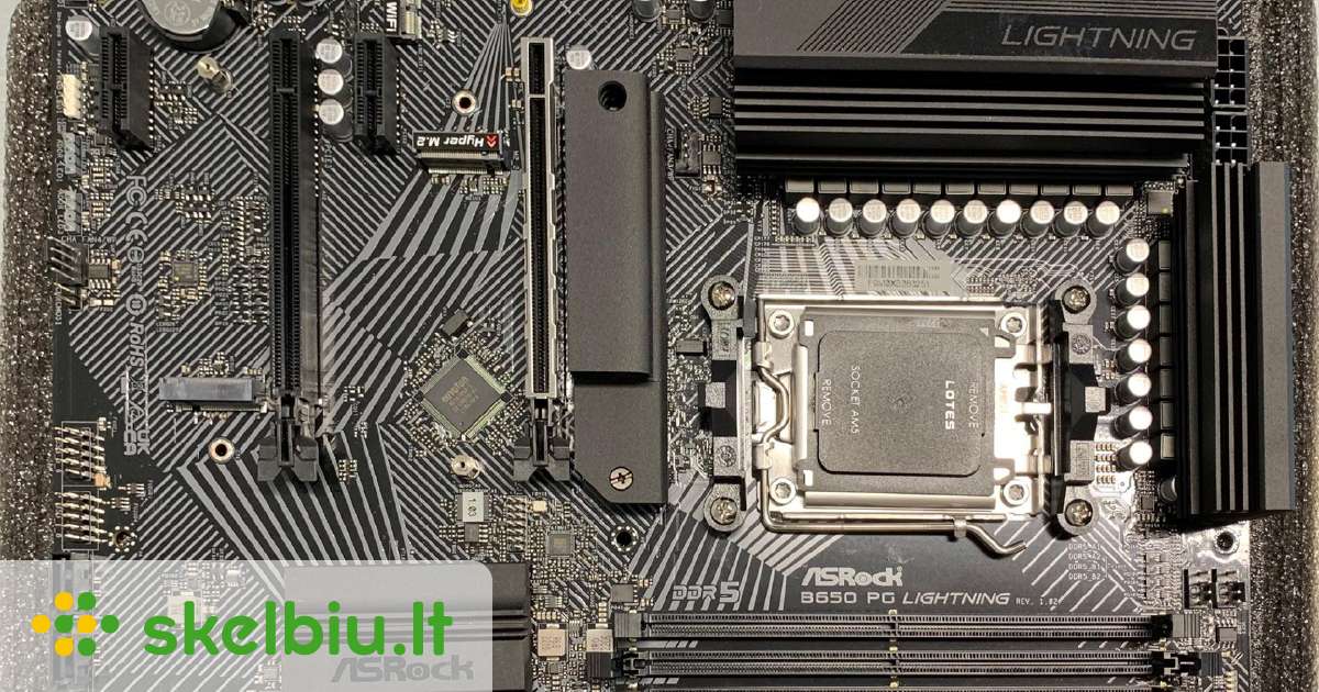 Asrock B650 Pg Lightning Amd B650 Socket Am5 Atx - Skelbiu.lt
