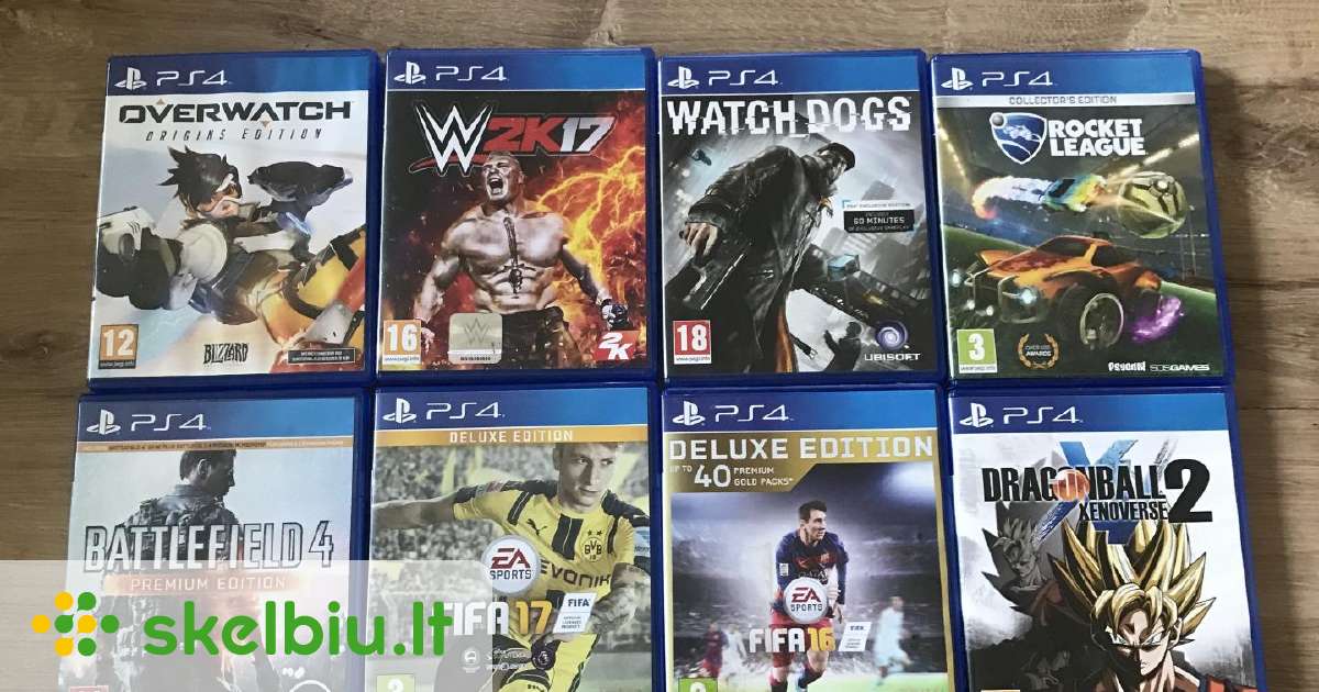 Ps4 Žaidimai Su Dėžute ir Vadovu - Skelbiu.lt