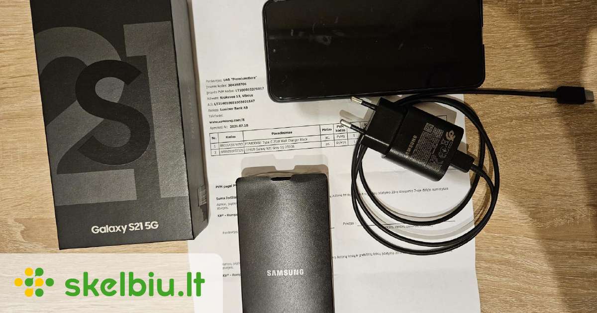 Samsung Galaxy S21 Gray 5G 256gb naudotas - Skelbiu.lt