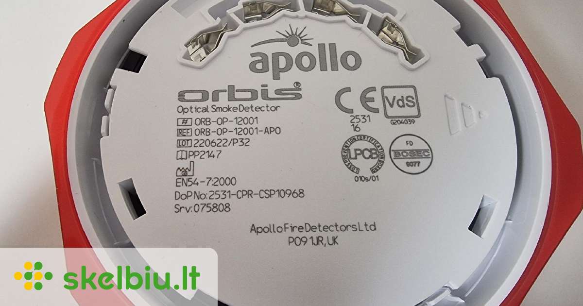 Nauji Apollo Orbis dūmų detektoriai op-12001-apo - Skelbiu.lt