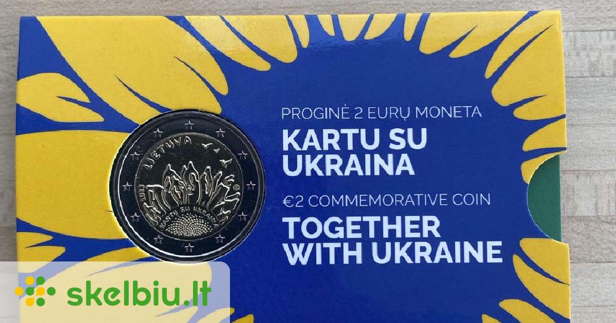 Lietuva 2 Eurai 2023 "Kartu su Ukraina" Kortelėje. - Skelbiu.lt