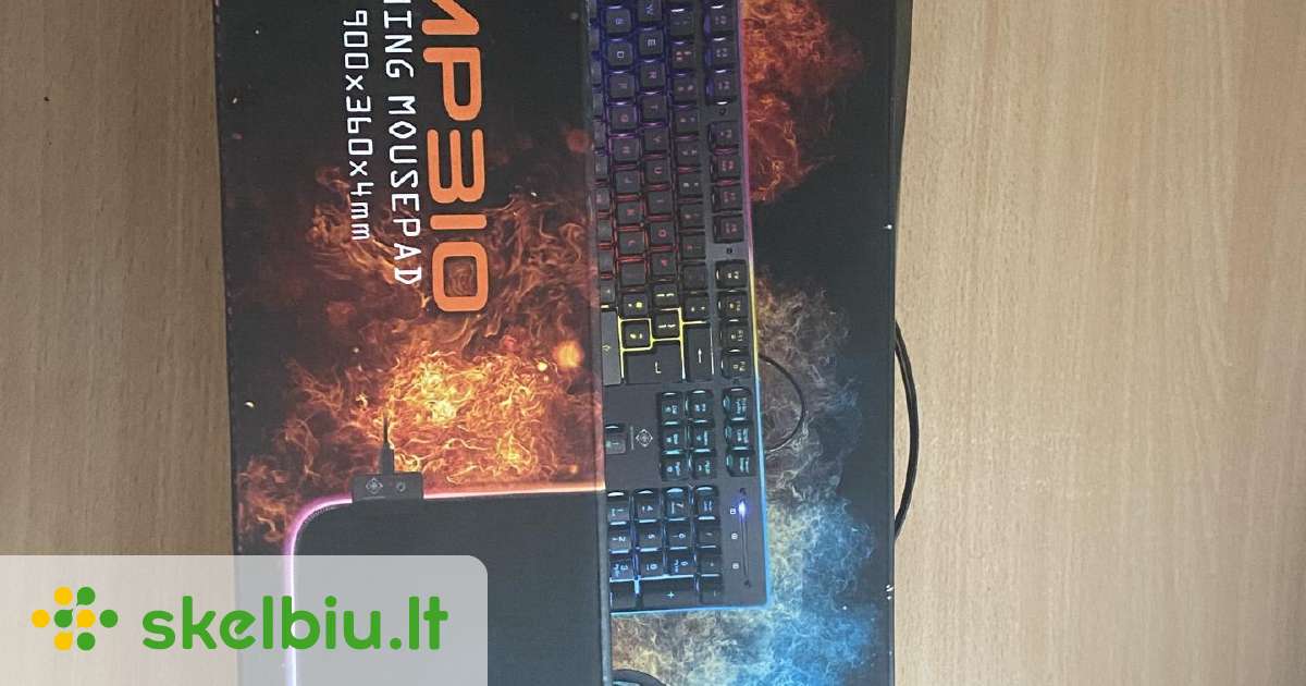 Parduodu rgb:klaviatūra pelyte ausines ir kilimeli - Skelbiu.lt