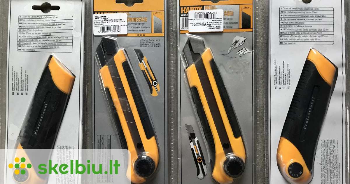 Laužomųjų ašmenų peilis 25 mm ir ašmenys - Skelbiu.lt
