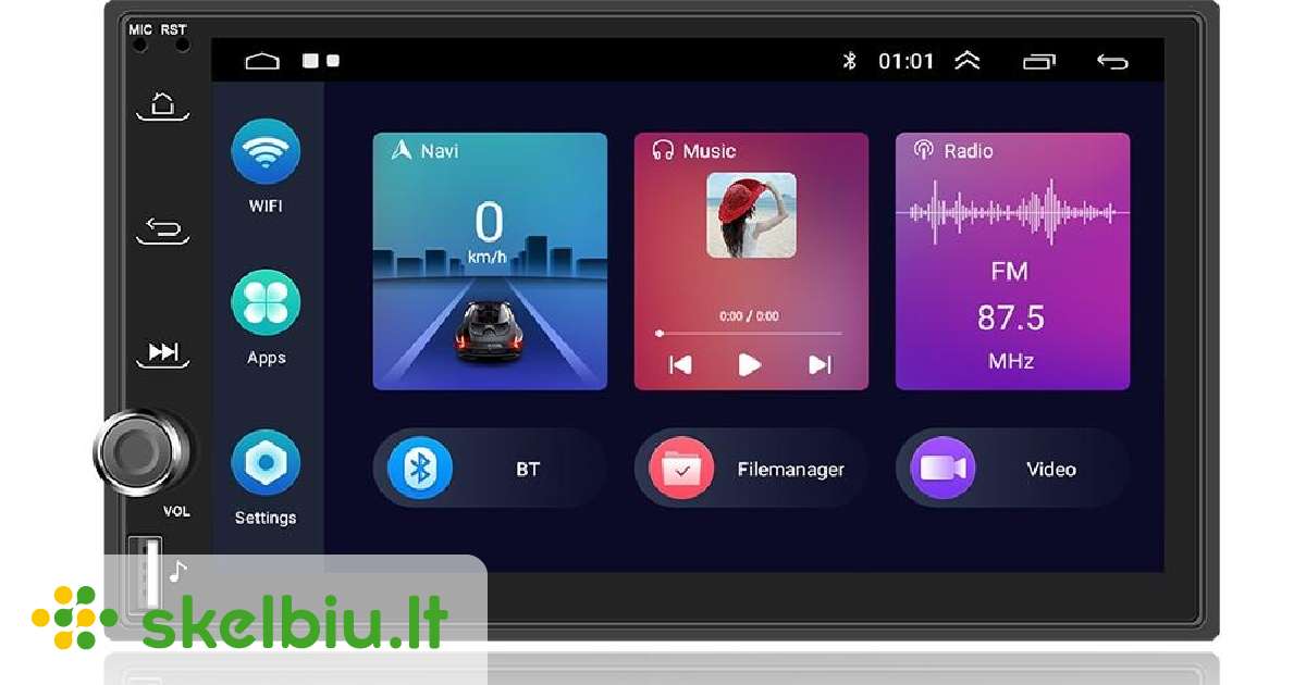 2din multimedija , bluetooth, usb, GPS - Skelbiu.lt