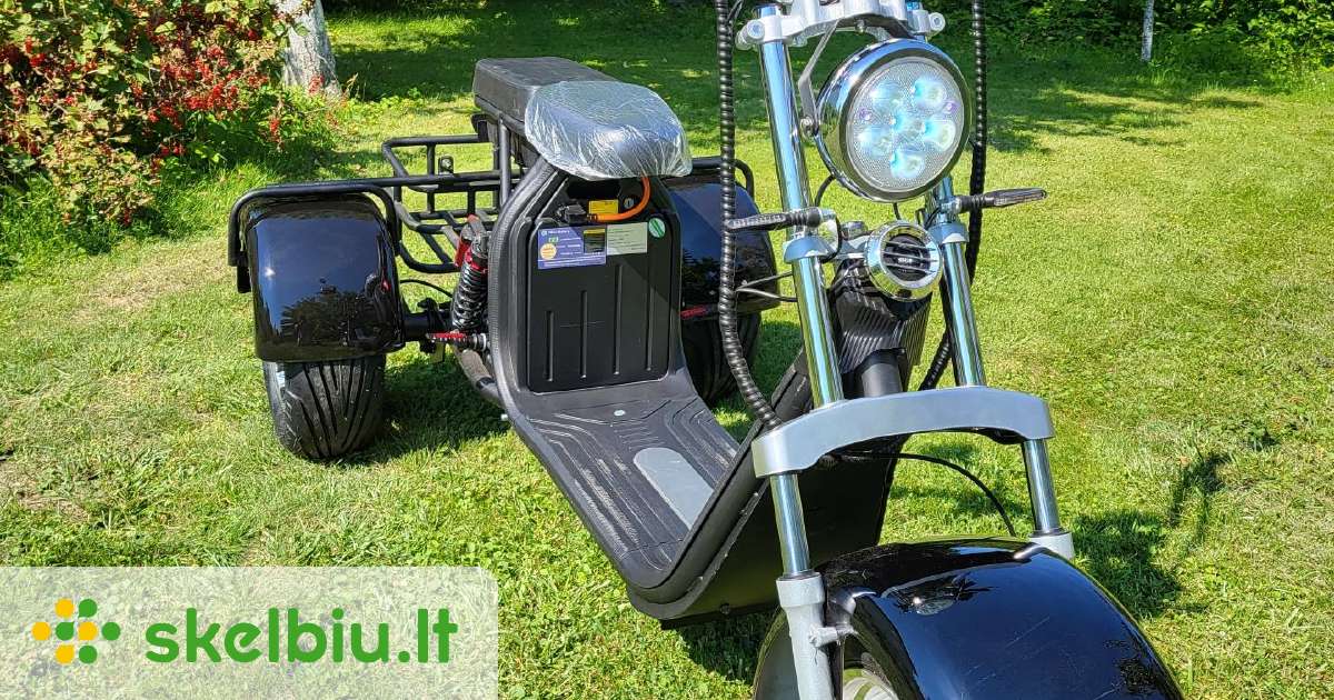 Elektrinis triratis čioperis mopedas/motoroleris - Skelbiu.lt