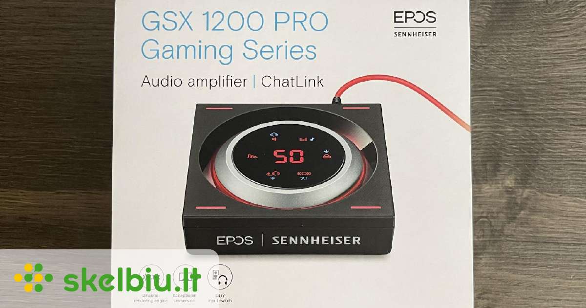Sennheiser Gsx 1200 Pro Gaming Series stiprintuvas - Skelbiu.lt