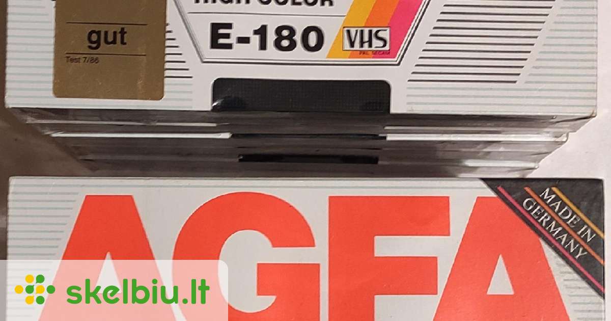 Vhs / video kasetė Agfa - Skelbiu.lt