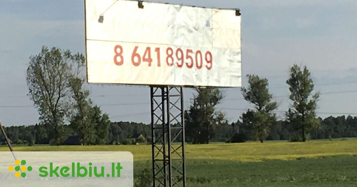 Lauko reklamos stendas su sklypu - Skelbiu.lt