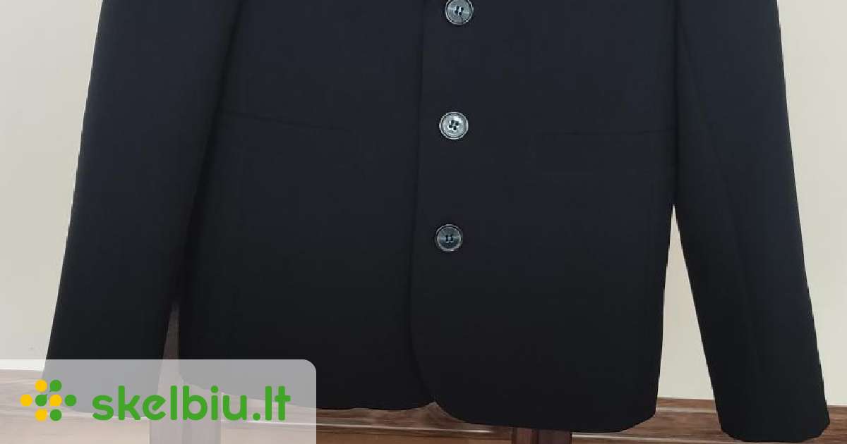 Mokyklinis švarkas 128cm, plius balti marškiniai. - Skelbiu.lt