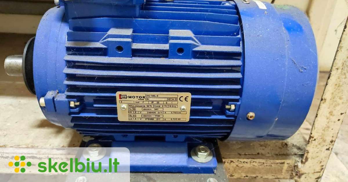 Elektros variklis Pro-motor Ms 100 L-6 1,5kw - Skelbiu.lt