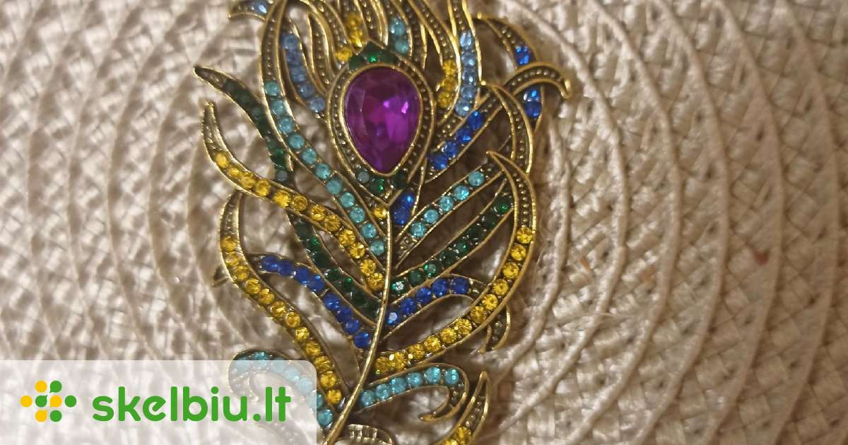 Didelė povo plunksna sagė - Skelbiu.lt