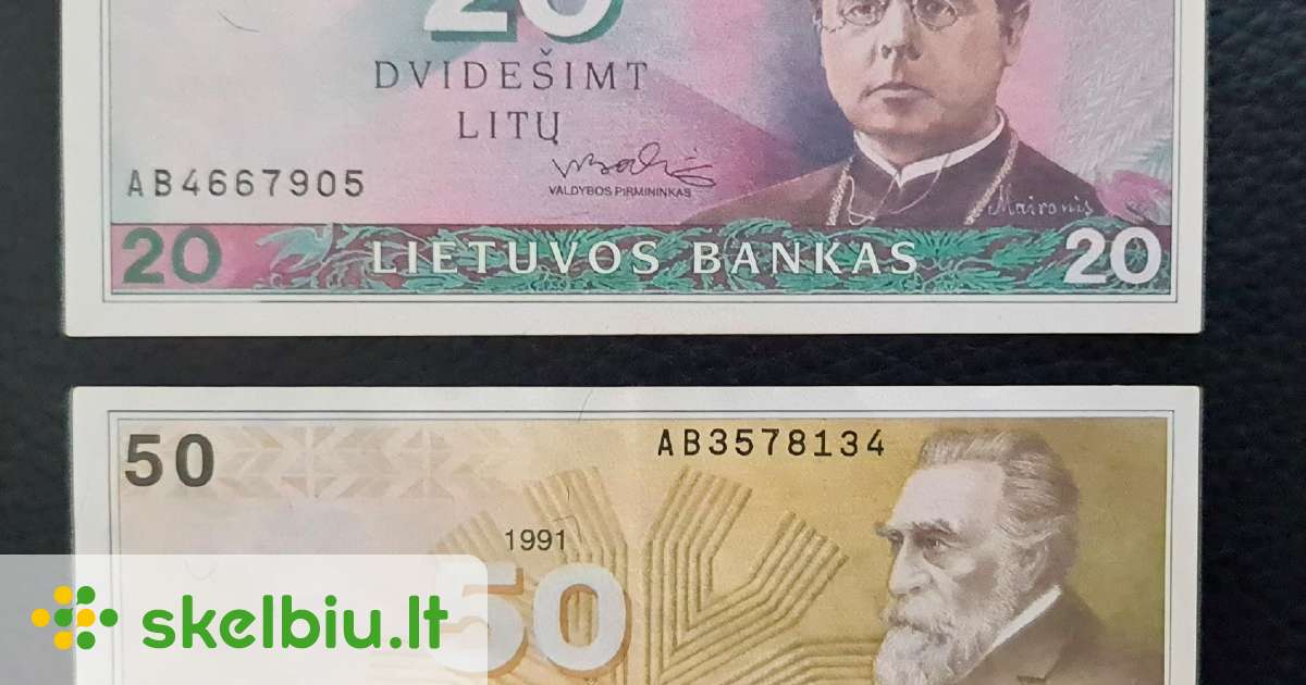 1991 20 ir 50 litų - Skelbiu.lt