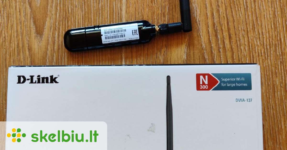 D-link Dwa N300 wi-fi usb adapteris - Skelbiu.lt