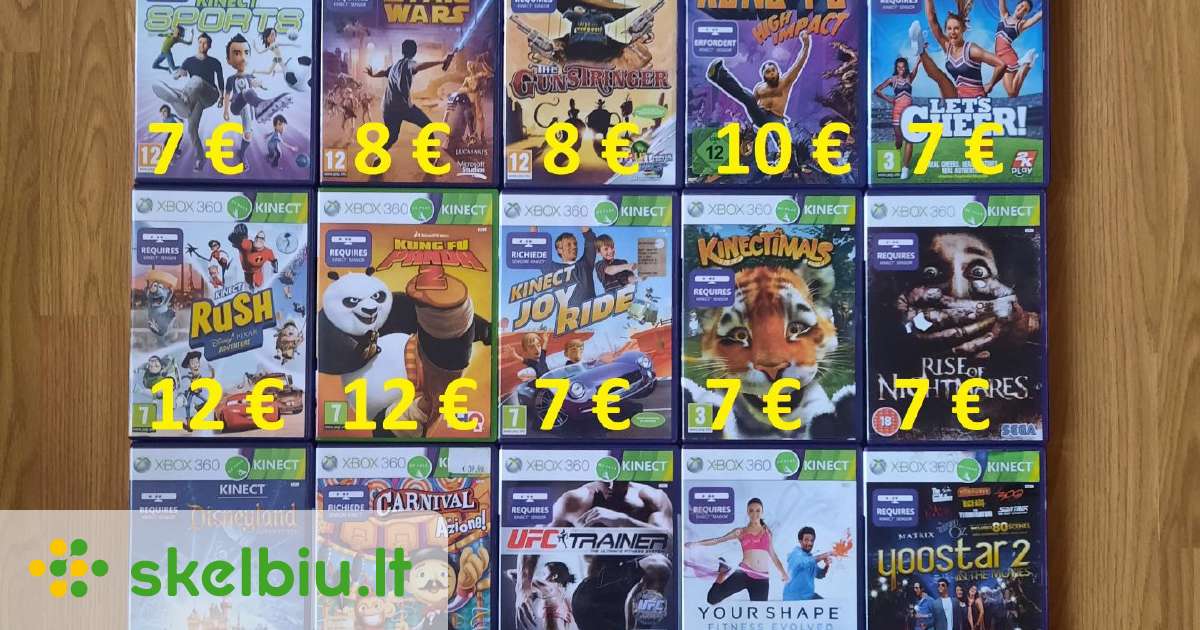 Xbox 360 Kinect ir lenktynių žaidimai - Skelbiu.lt