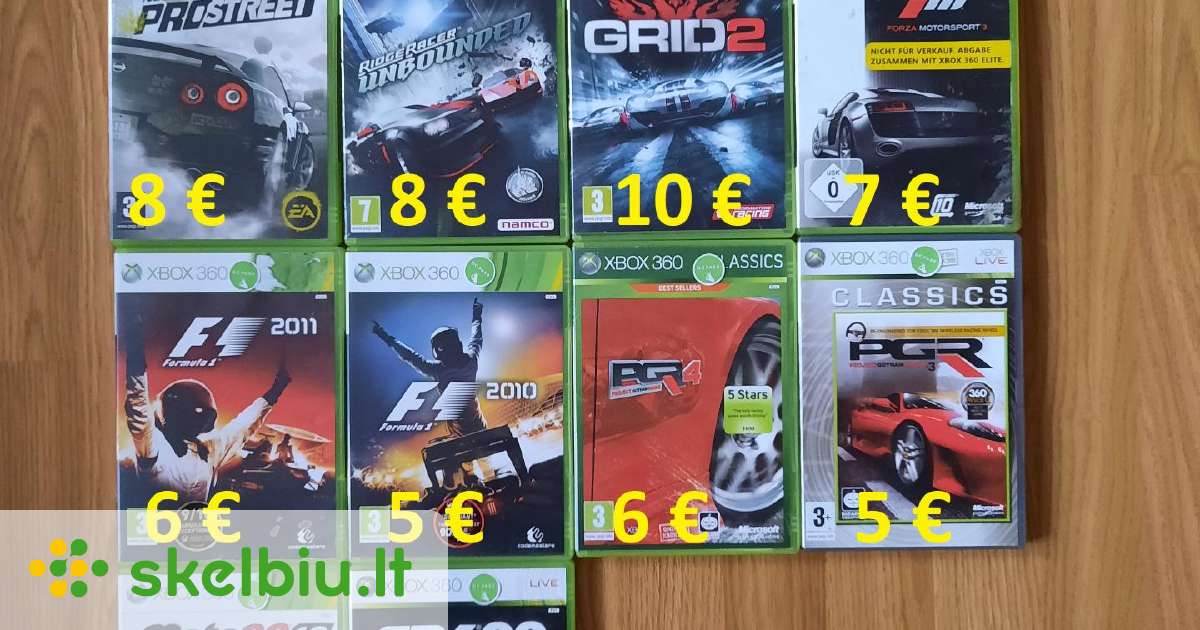 Xbox 360 Lenktynės ir Kinect žaidimai - Skelbiu.lt