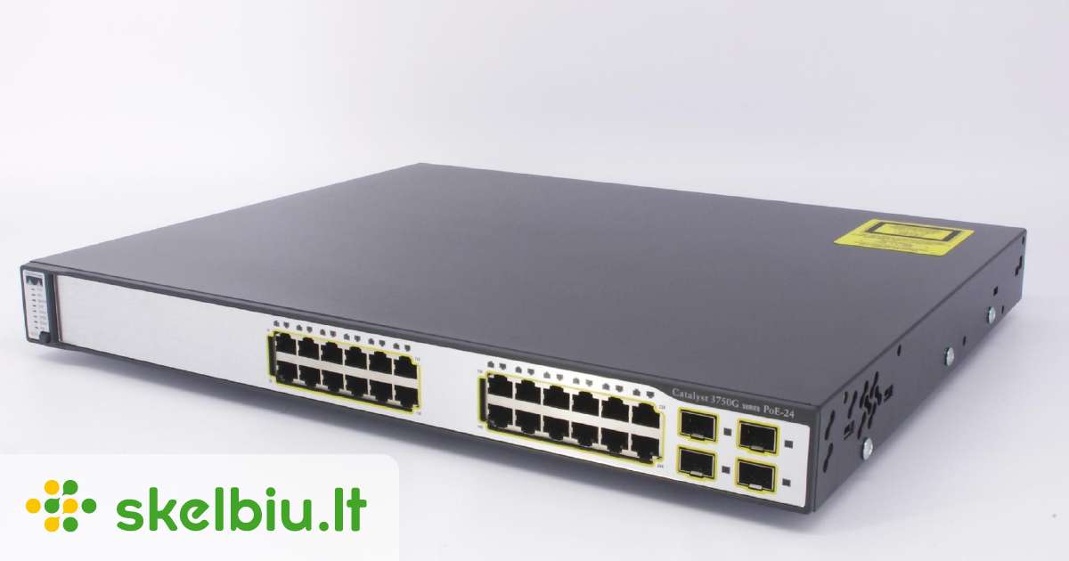 Cisco Catalyst 3750g tinklo komutatorius 24 port - Skelbiu.lt