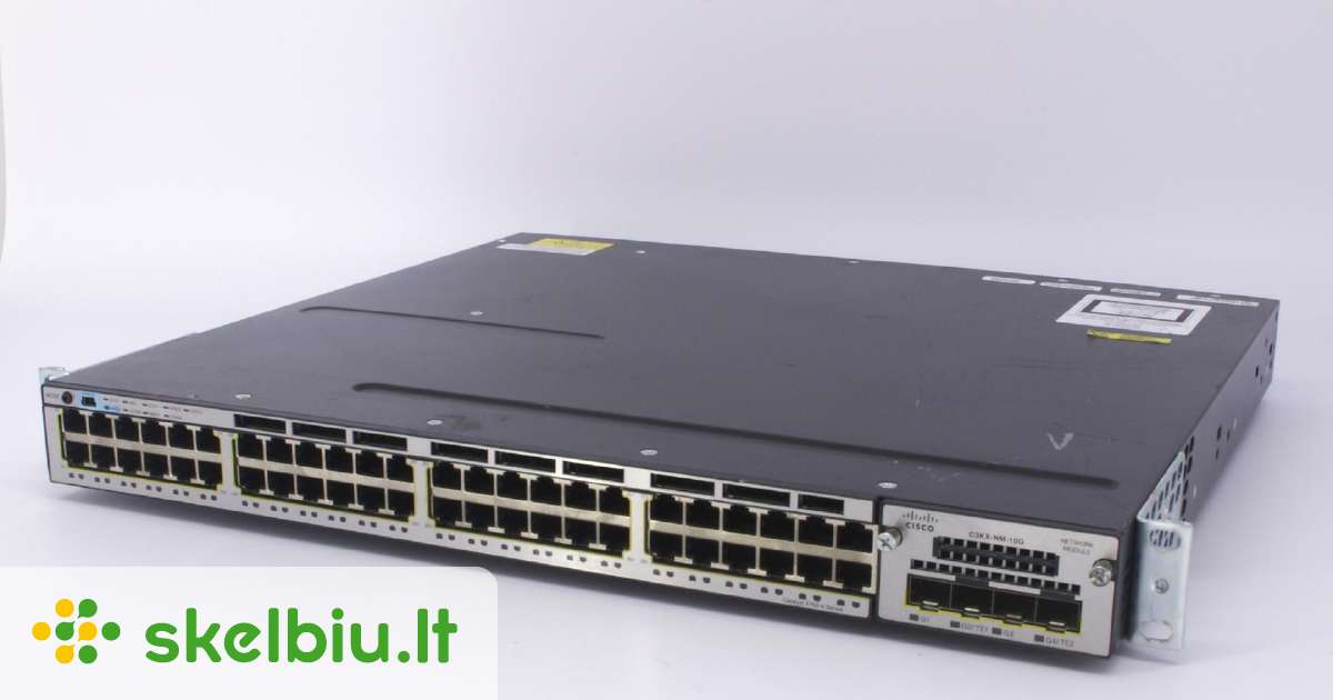Cisco Catalyst 3750-x tinklo komutatorius 48 port - Skelbiu.lt