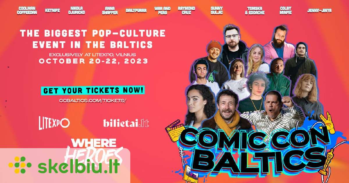 2vnt. Comic Con Baltics 2023 bilietai (Visų dienų) - Skelbiu.lt