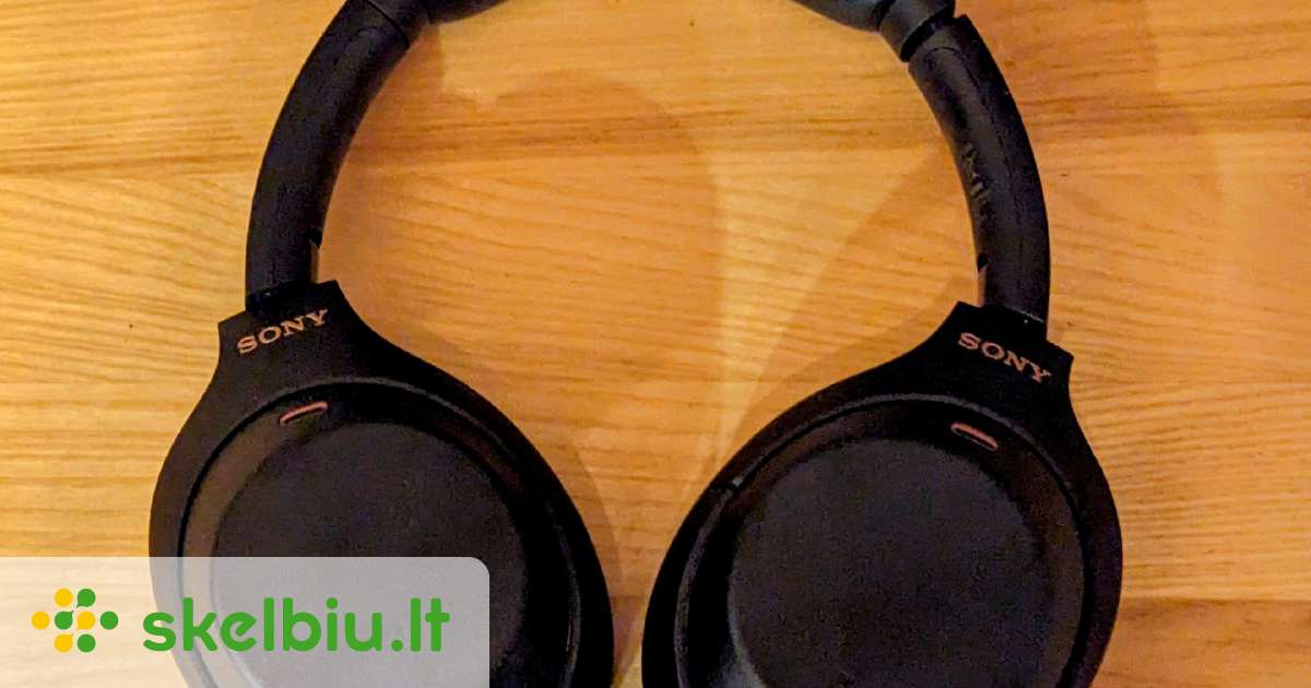 Ausinės Sony Wh-1000xm4 juoda, ant ausų, bluetooth - Skelbiu.lt