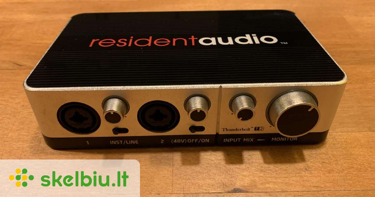 Resident Audio T2 Thunderbolt Audio Interface - Skelbiu.lt