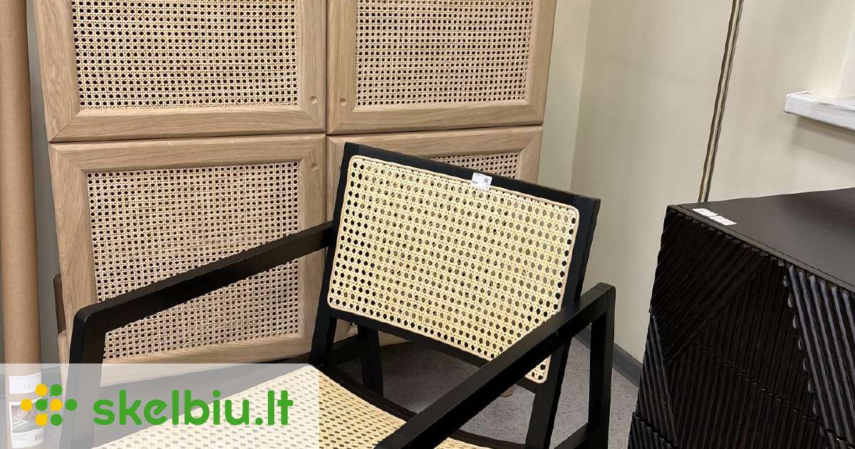 Craig supama kėdė su rotango vytele iš uosio medie - Skelbiu.lt