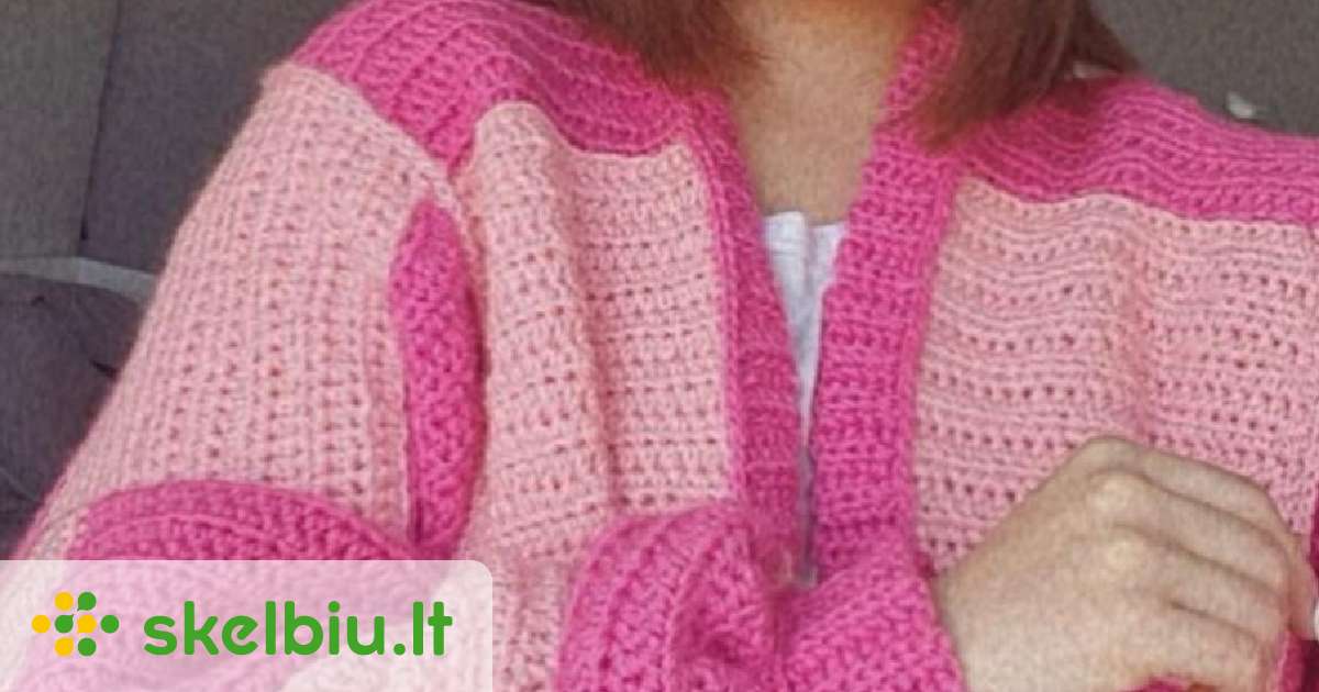Oversize nertas rankų darbo megztinis - Skelbiu.lt
