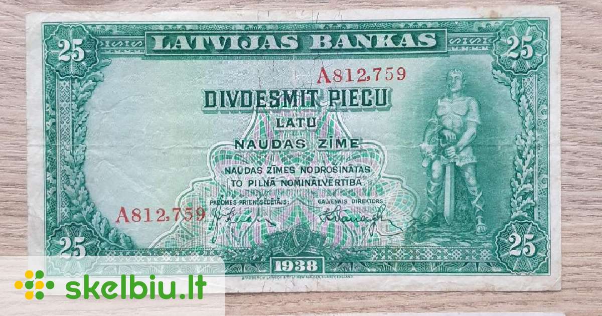 1938 25 latai skelbimai - Skelbiu.lt
