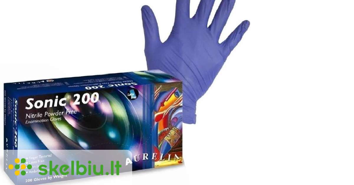 Sonic 200 nitrilinės pirštinės - Skelbiu.lt