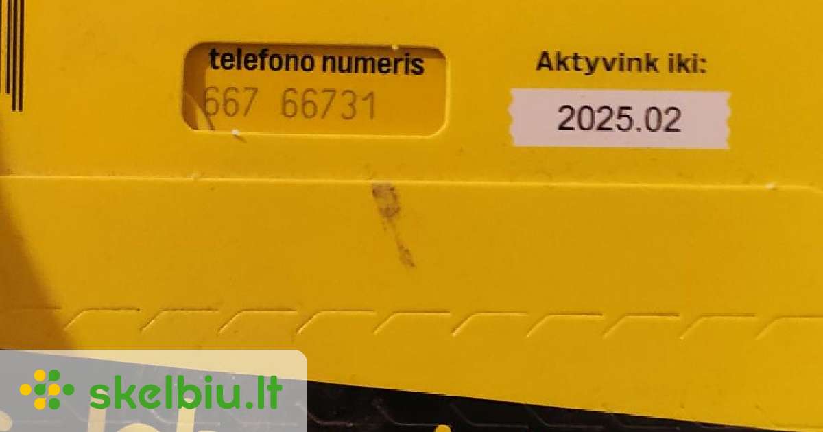 Telefono numeris 667 667 31 - Skelbiu.lt