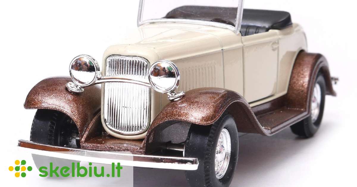 Ford Roadster Open Top Modeliukas Car 1:34 Welly - Skelbiu.lt
