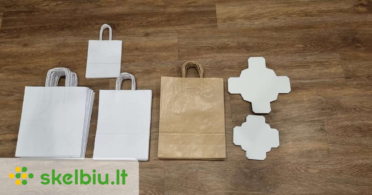 Popieriniai maisiukai, pakavimo dezutes - Skelbiu.lt