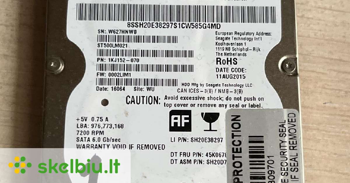 seagate st500lm021 skelbimai - Skelbiu.lt