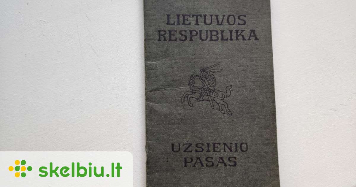 Tarpukario Lietuviskas užsienio pasas (retas) - Skelbiu.lt